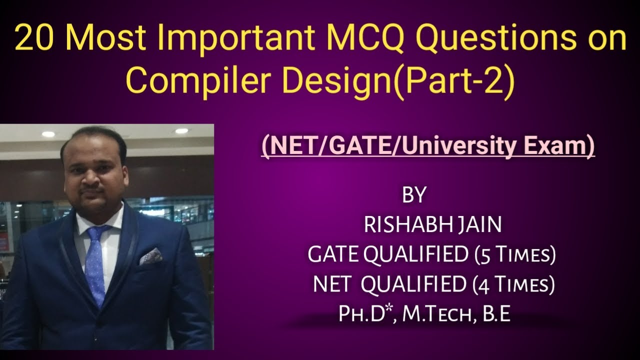 Lect-1.2 | 20 Most Important MCQ Questions on Compiler Design - YouTube