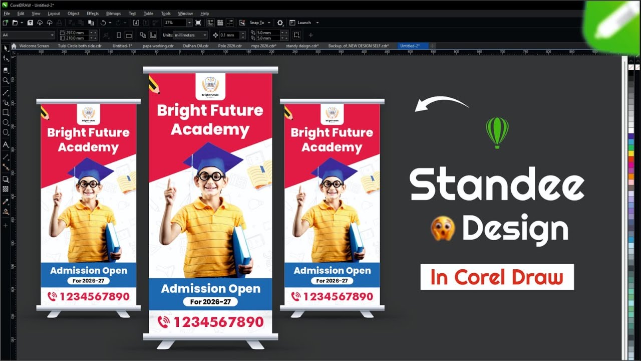 Standee Design in CorelDRAW🫢 - YouTube