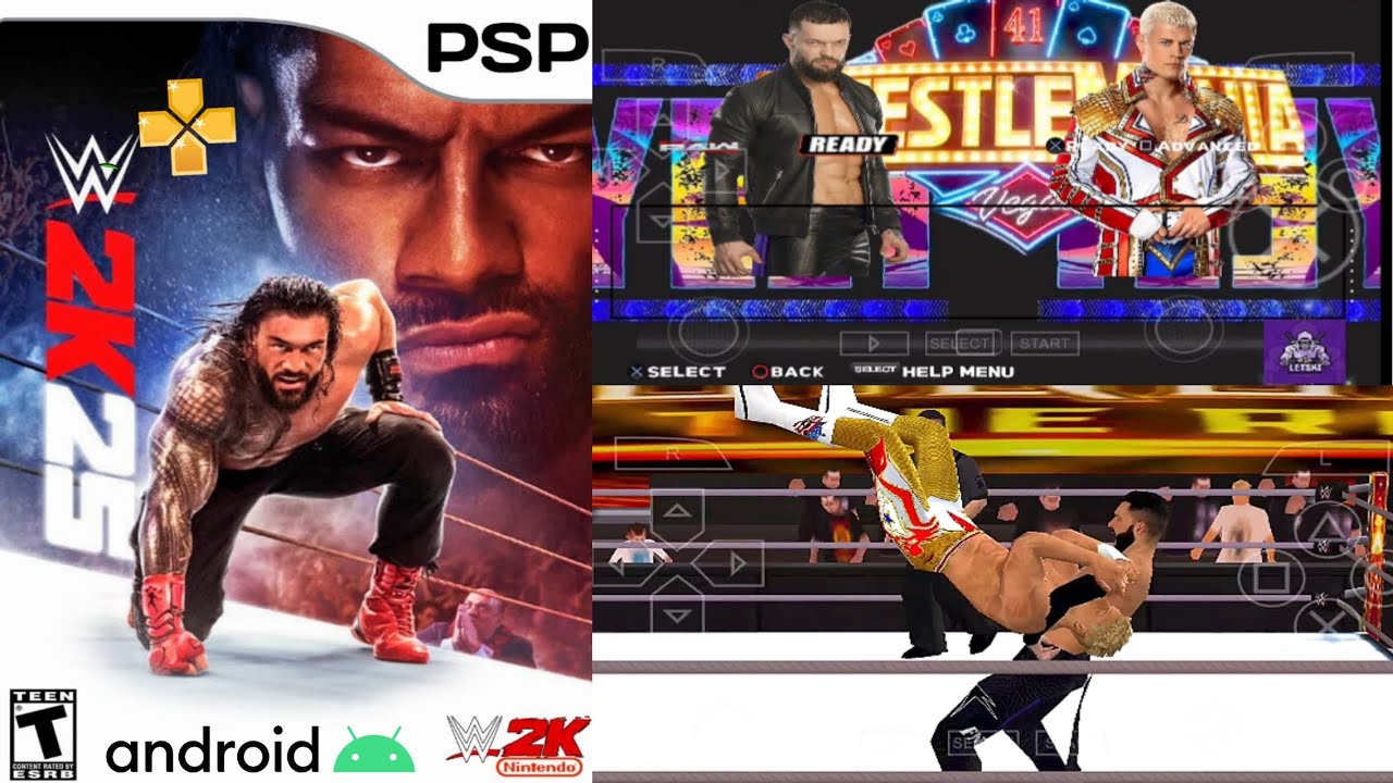 New WWE 2K25 PSP On Android Oficial Finn Balor Vs. Cody Rhodes Full ...