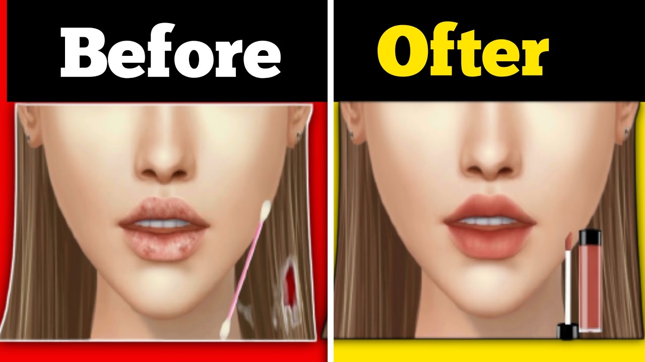 asmr lips 👄treatment। How to clean lips treatment।2d and 3asmr video # ...