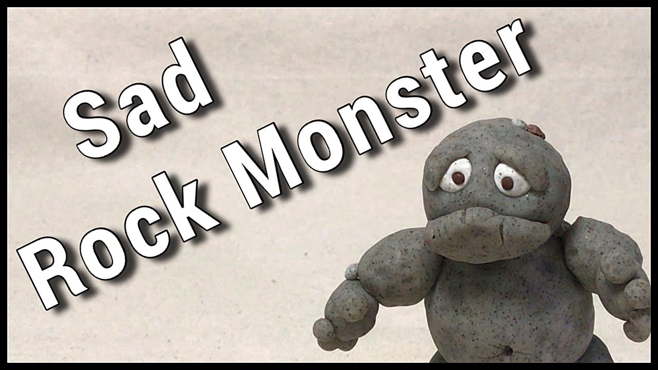 Let’s make a Sad Rock Monster (Sculpted out of Polymer Clay) - YouTube