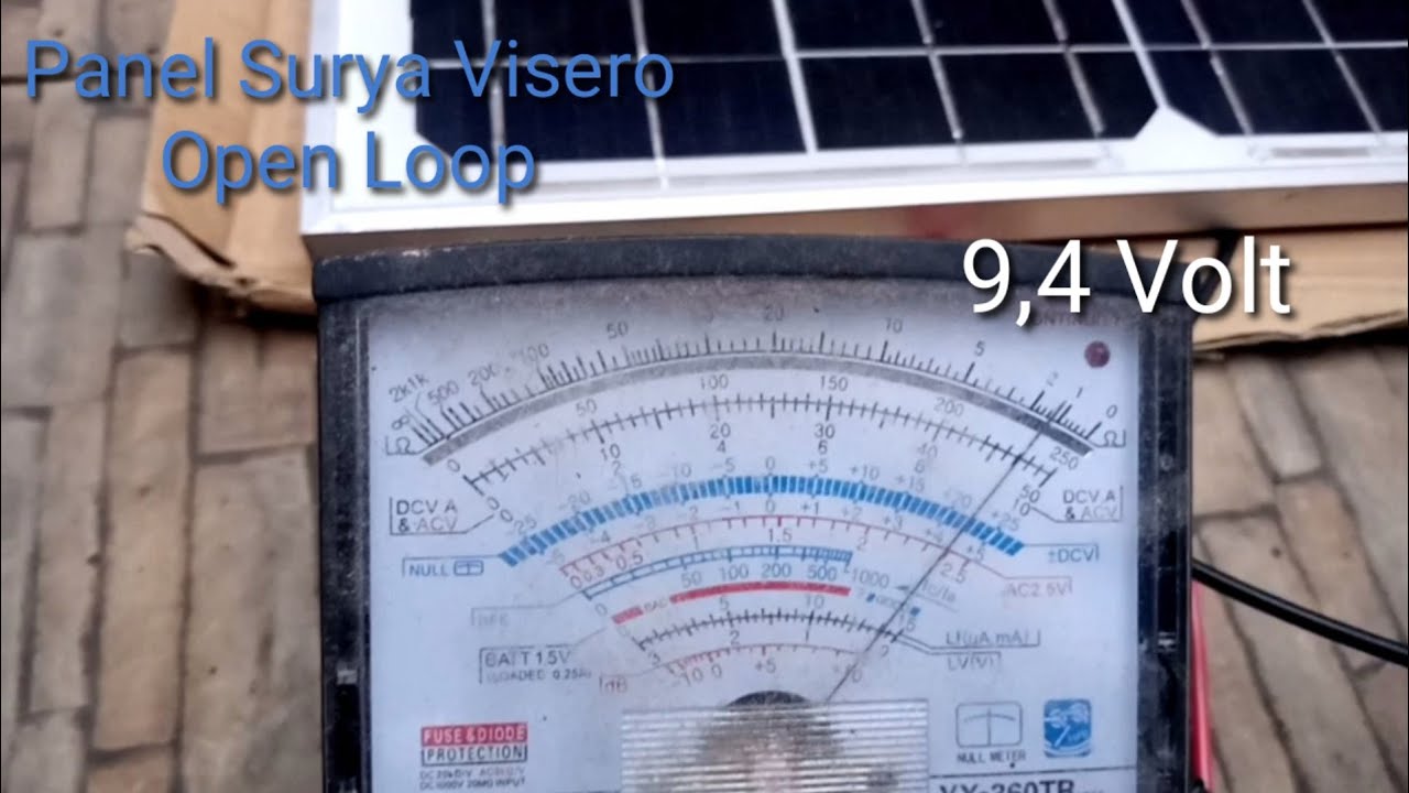 Tes Panel Surya 10 Watt Peak Open loop di Sorean - YouTube