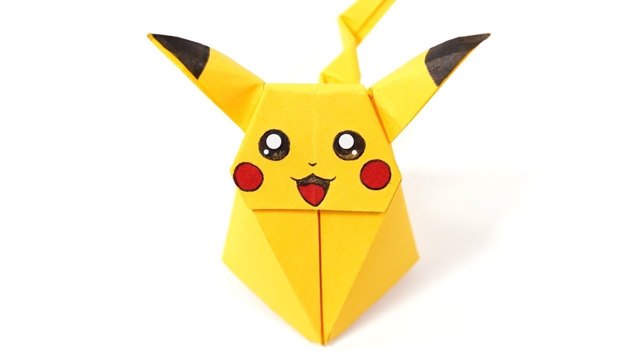 Easy Origami Pikachu for Kids Slow - YouTube