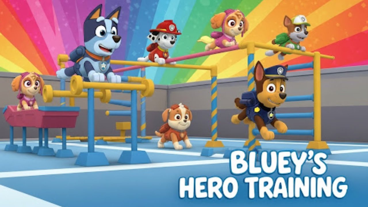Bluey's Hero Training: Paw Patrol Obstacle Course Challenge - YouTube