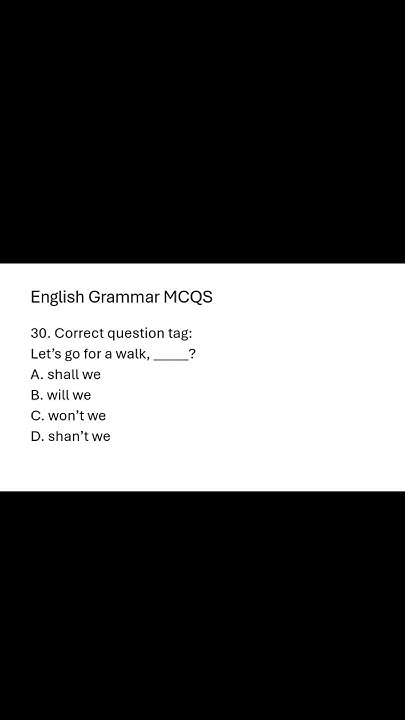 English Grammar Shorts - Q30 - YouTube