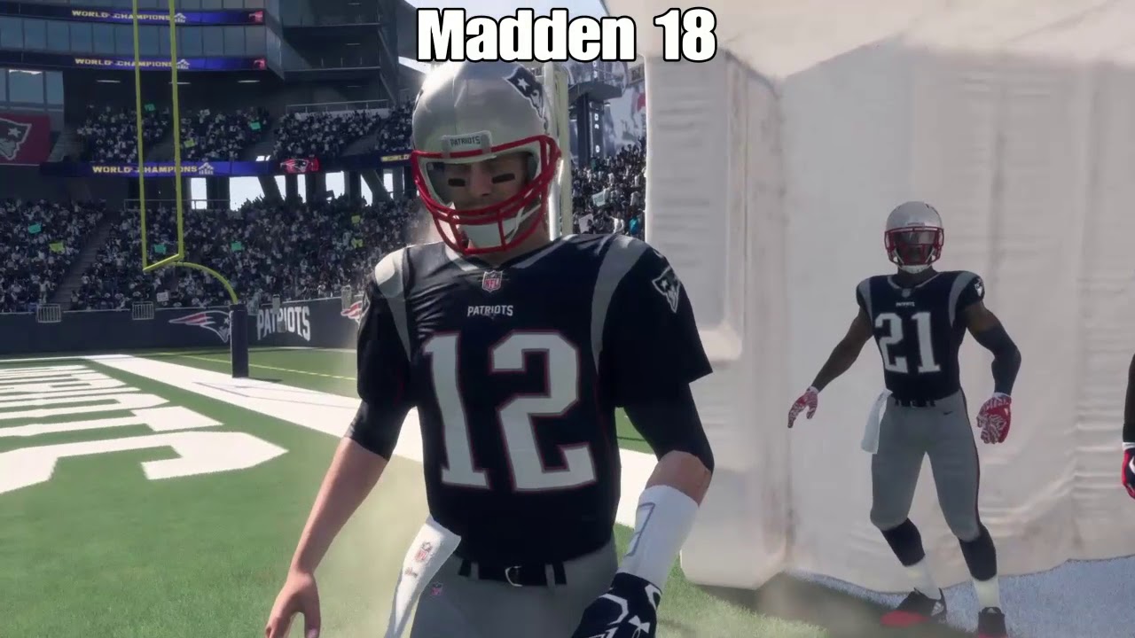 Madden 18 vs Madden 17 Graphics Comparison - YouTube