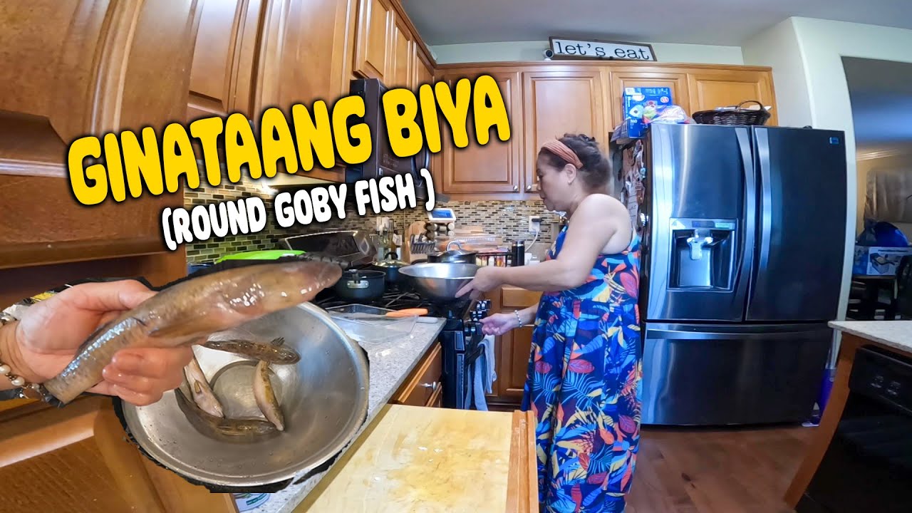GINATAANG BIYA(round goby fish )AT WANTON SOUP /BUHAY AMERIKA /Vlog 441 ...