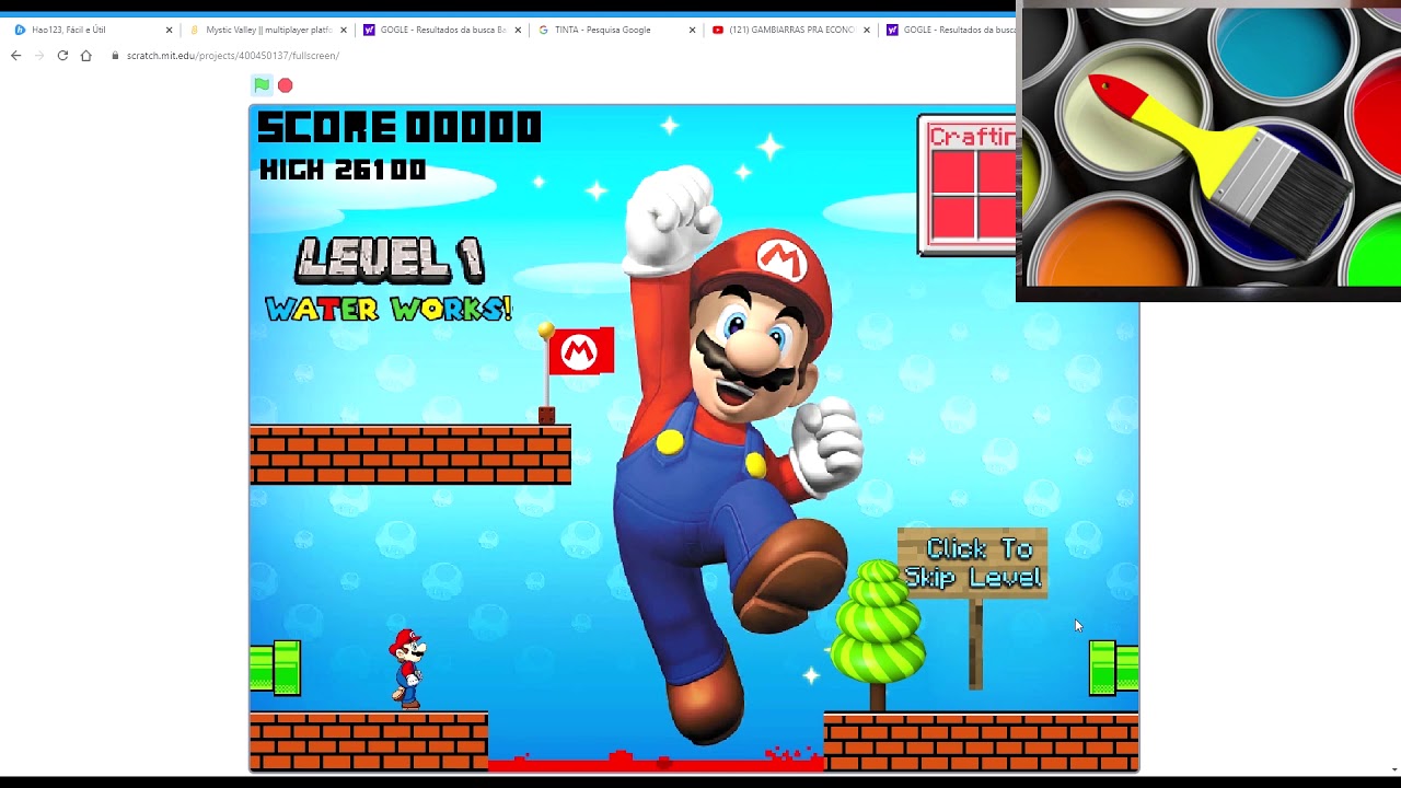JOGANDO MARIO PLATFORMER MINECRAFT SCRATCH - YouTube
