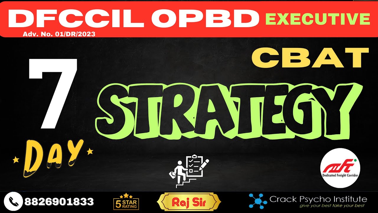 Next 7 Days Strategy -DFCCIL CBAT I Action Plan for New & Old Students ...