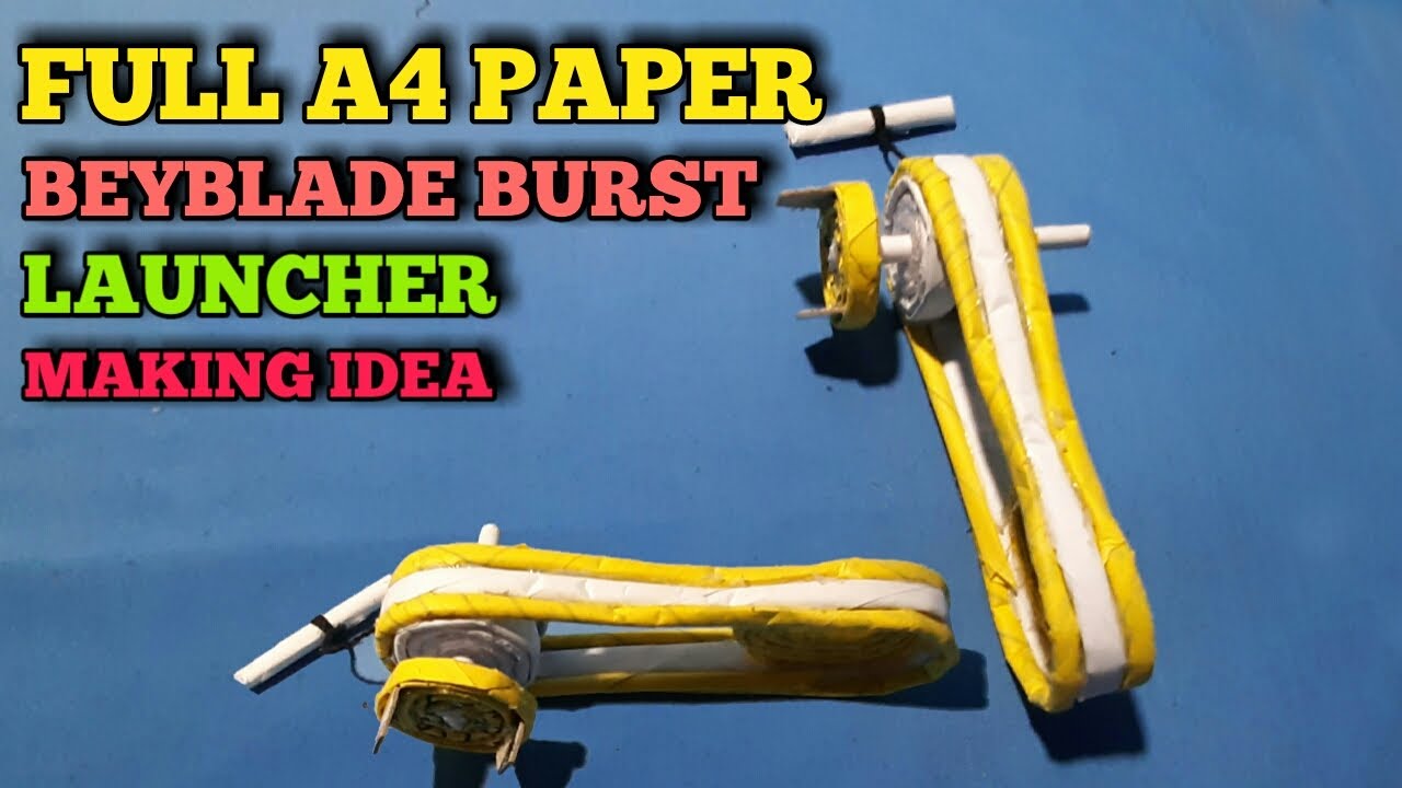 Full paper Beyblade launcher making idea | Make beyblade launcher from ...