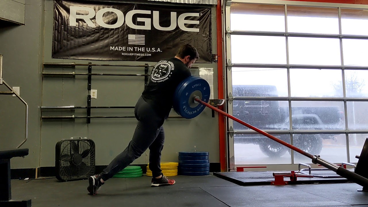 Landmine Zercher Split Squat - YouTube