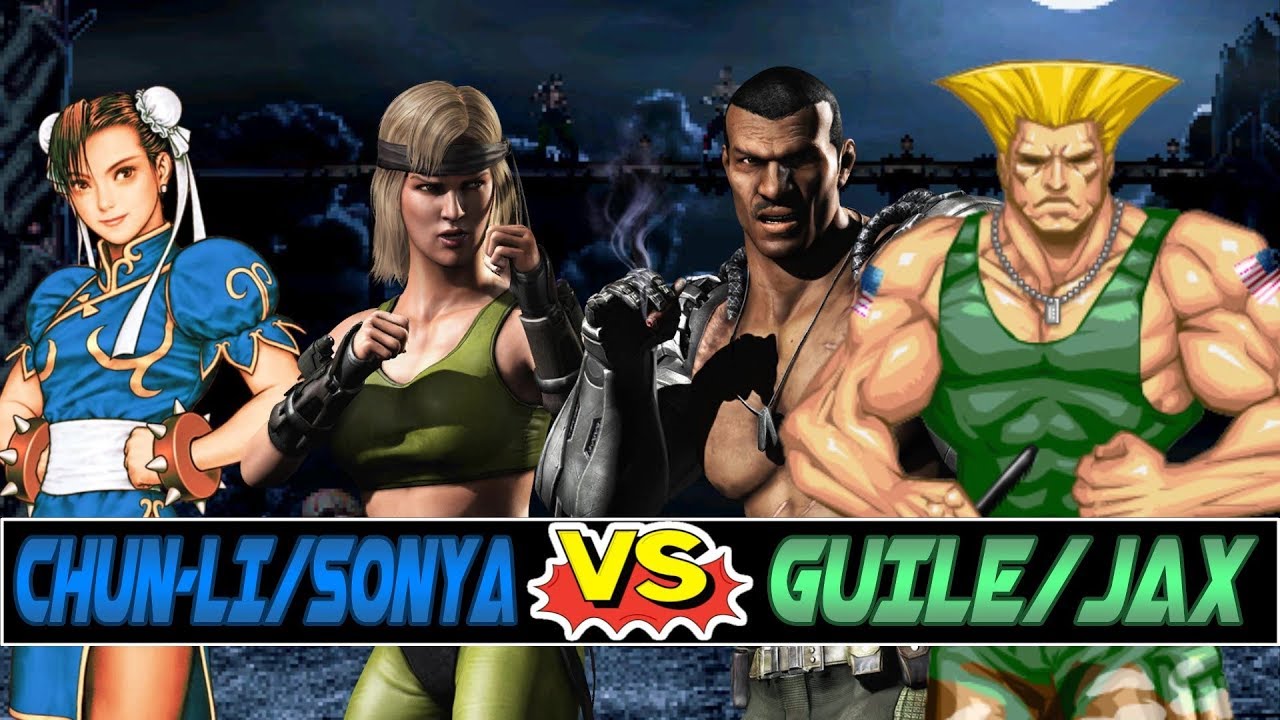 M.U.G.E.N. Battles | Chun-Li/Sonya Blade vs Guile/Jax Briggs - YouTube