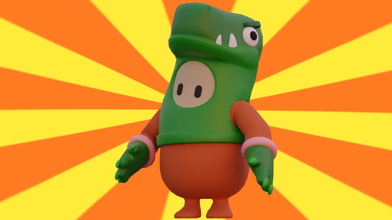 How To Make 3d Fall Guys Thumbnails In - YouTube