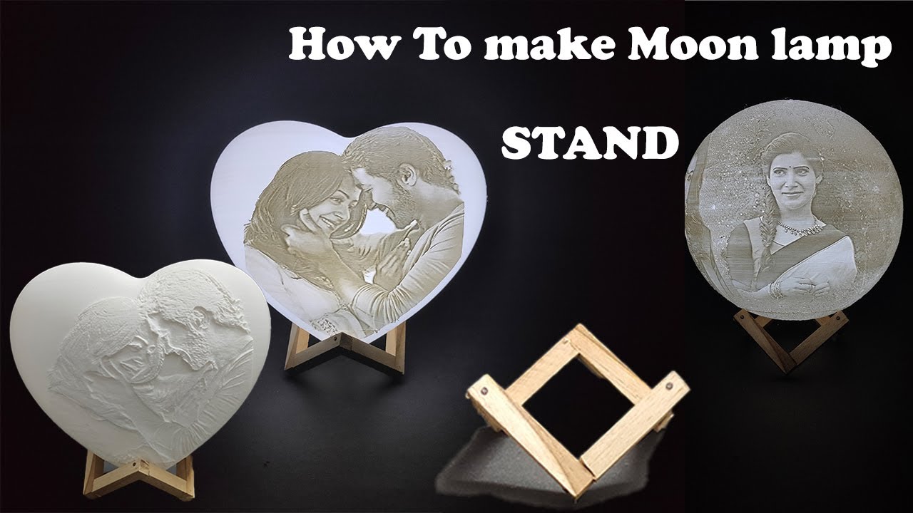 How to make Moon Lamp Stand - YouTube