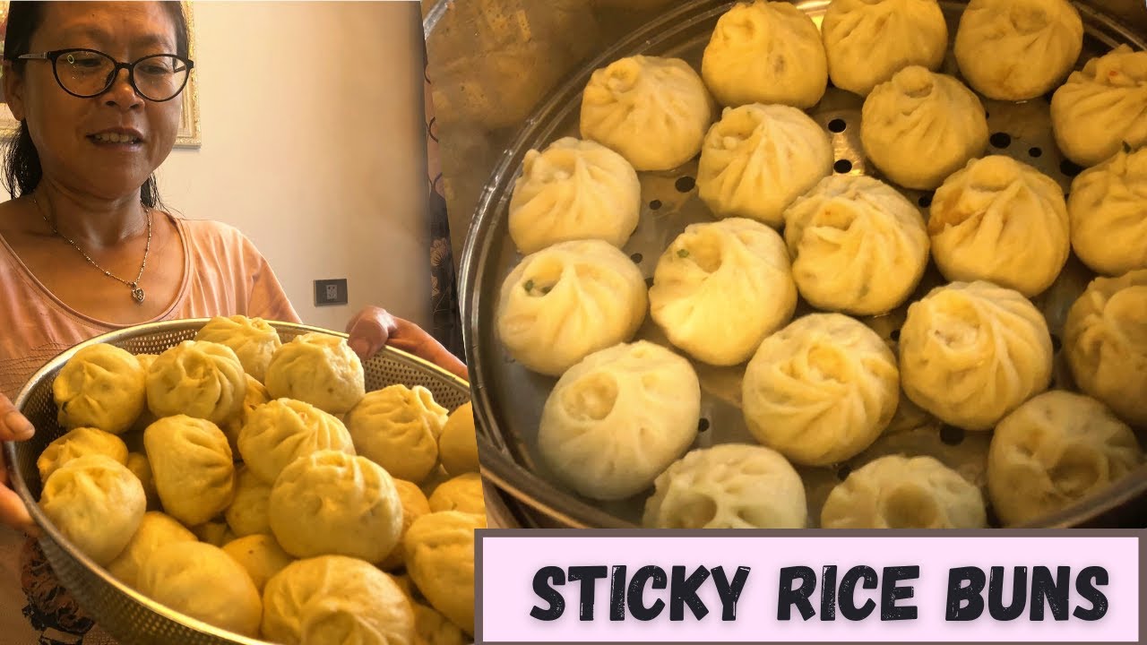 Chinese buns with glutinous rice super delicious recipe 四川糯米肉包子 香到流口水 ...