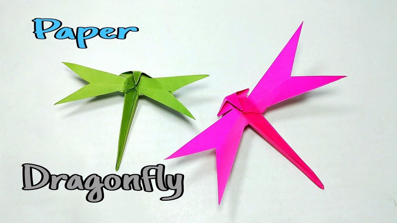 Paper Dragonfly || How to make Origami Dragonfly || DIY - YouTube