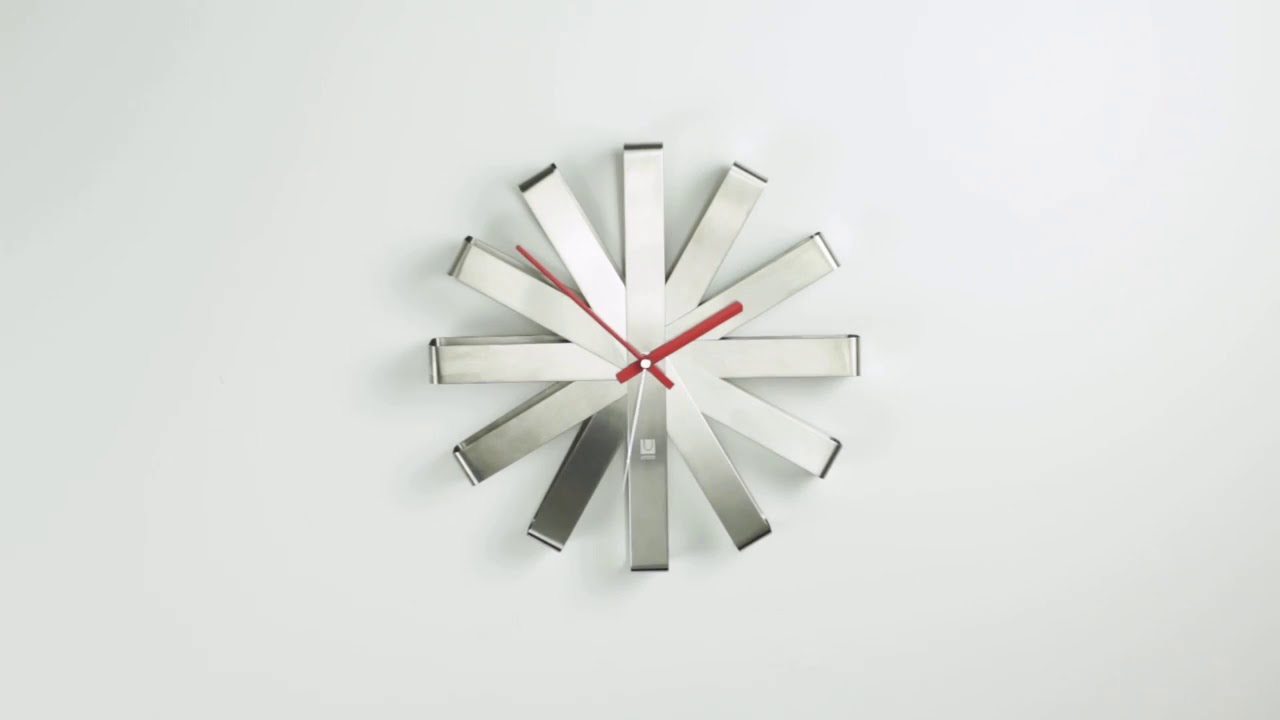 RIBBON WALL CLOCK UMBRA - YouTube