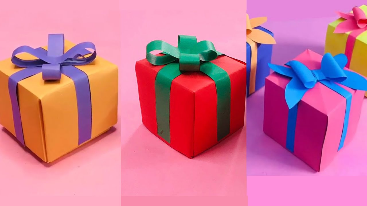3 EASY CRAFT IDEAS || DIY Gift Box / How to make Gift Box ? Easy Paper ...