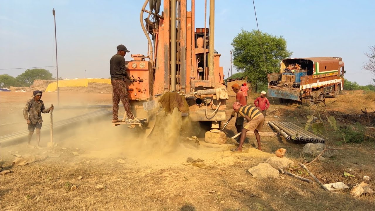 Borewell Drilling - 3 Hp Motor 295 Feet Deep boring With Coconut water ...