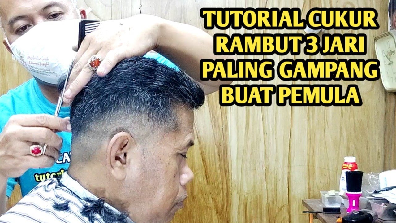 CARA POTONG RAMBUT RAPI 3 JARI Bawah nol - YouTube