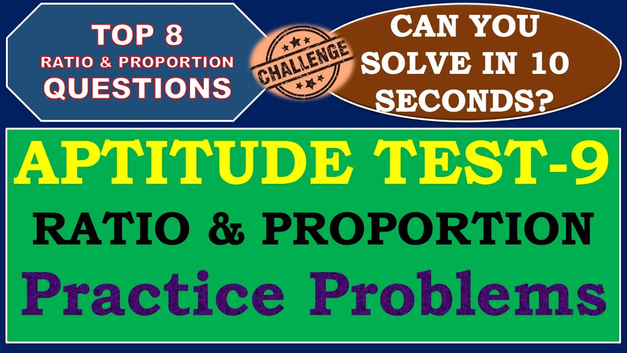 Ratio & Proportion: Aptitude Test Questions and Answers with Solutions ...
