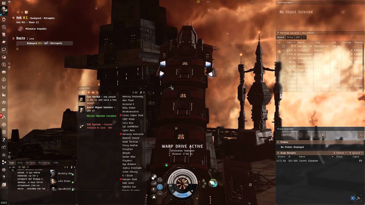 EVE Online. Миссии 4 уровня Minmatar в Империи. Rattlesnake. Hurricane ...
