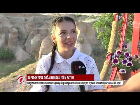 (NEVŞEHİR) KAPADOKYA'DA DOĞA HARİKASI 'GÜN BATIMI'