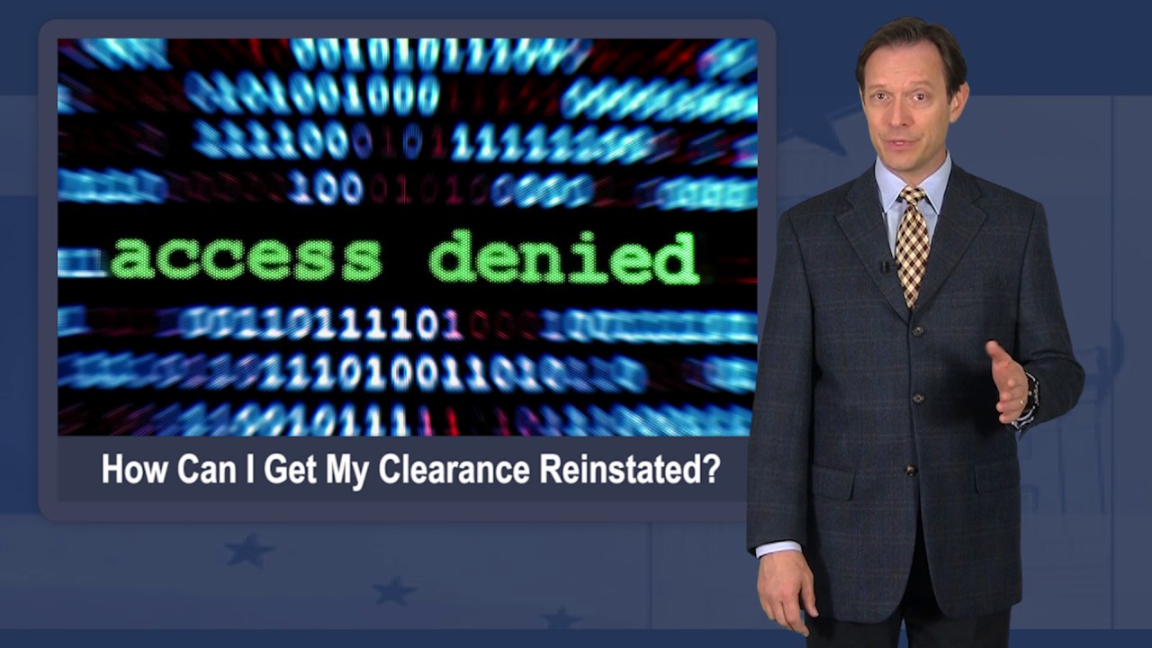 How Can I Get My Clearance Reinstated? - YouTube