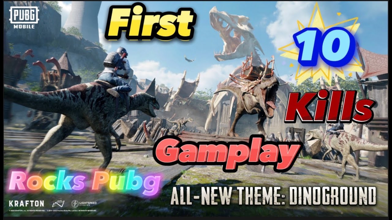 New update 2.6 Dinosaur Pubg Mobile Rocks live - YouTube