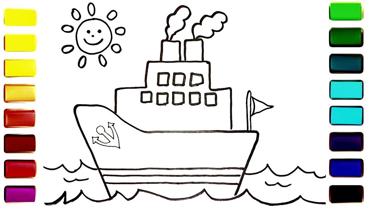 🚢How to draw a ship 🚢 como dibujar un barco | dibujos fáciles | easy ...