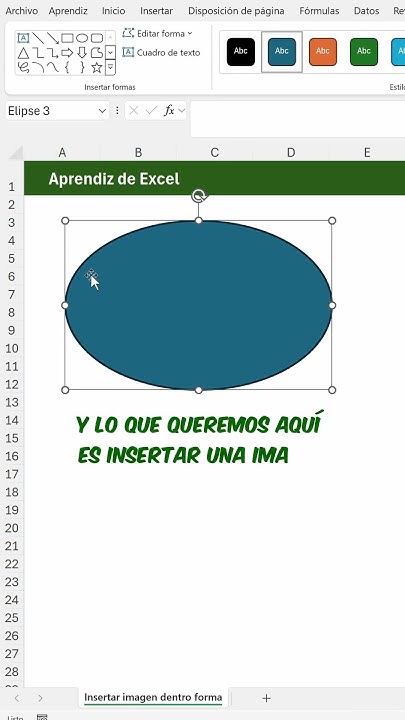 Cómo insertar una imagen dentro de una forma en Excel - YouTube