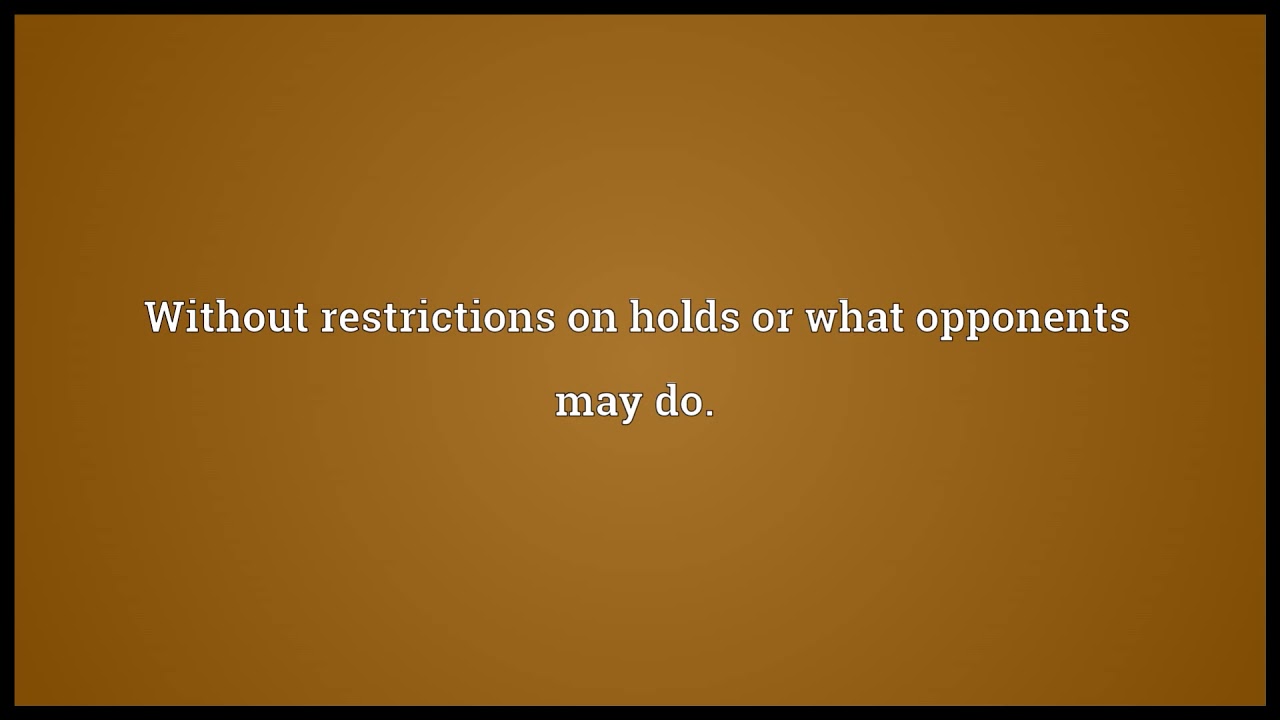 No Holds Barred Meaning In English YouTube