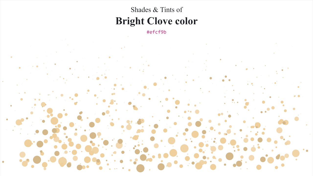 Shades & Tints of Bright Clove color #efcf9b A Warm Yellow color # ...