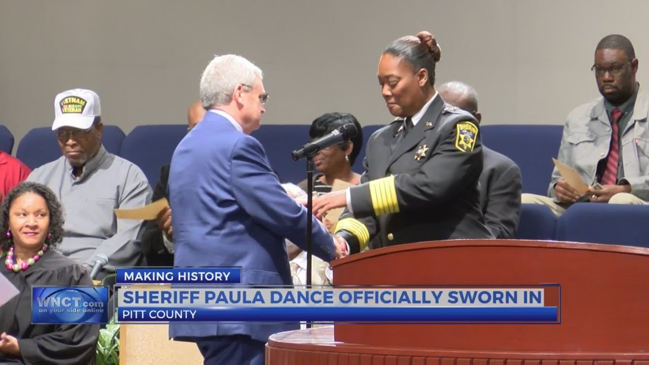 Paula Dance sworn in as Pitt County sheriff - YouTube