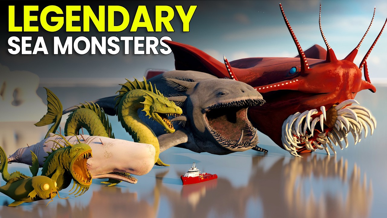 Legendary & Mythical Sea Monsters Size Comparison - YouTube