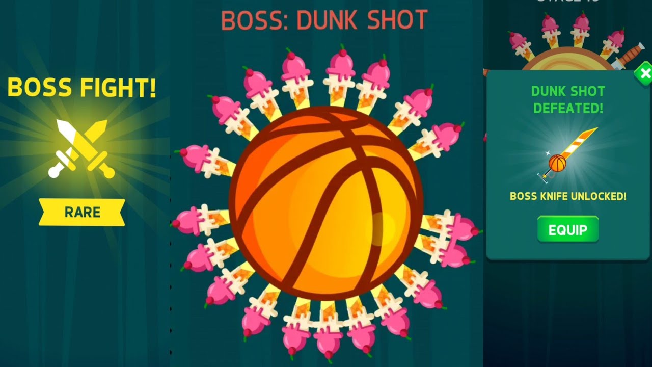 Knife Hit Dunk Shot Boss (Rare Boss) || Knife Hit || - YouTube