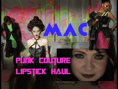 MAC Punk Couture Lipstick haul - with lips and hand swatches - YouTube