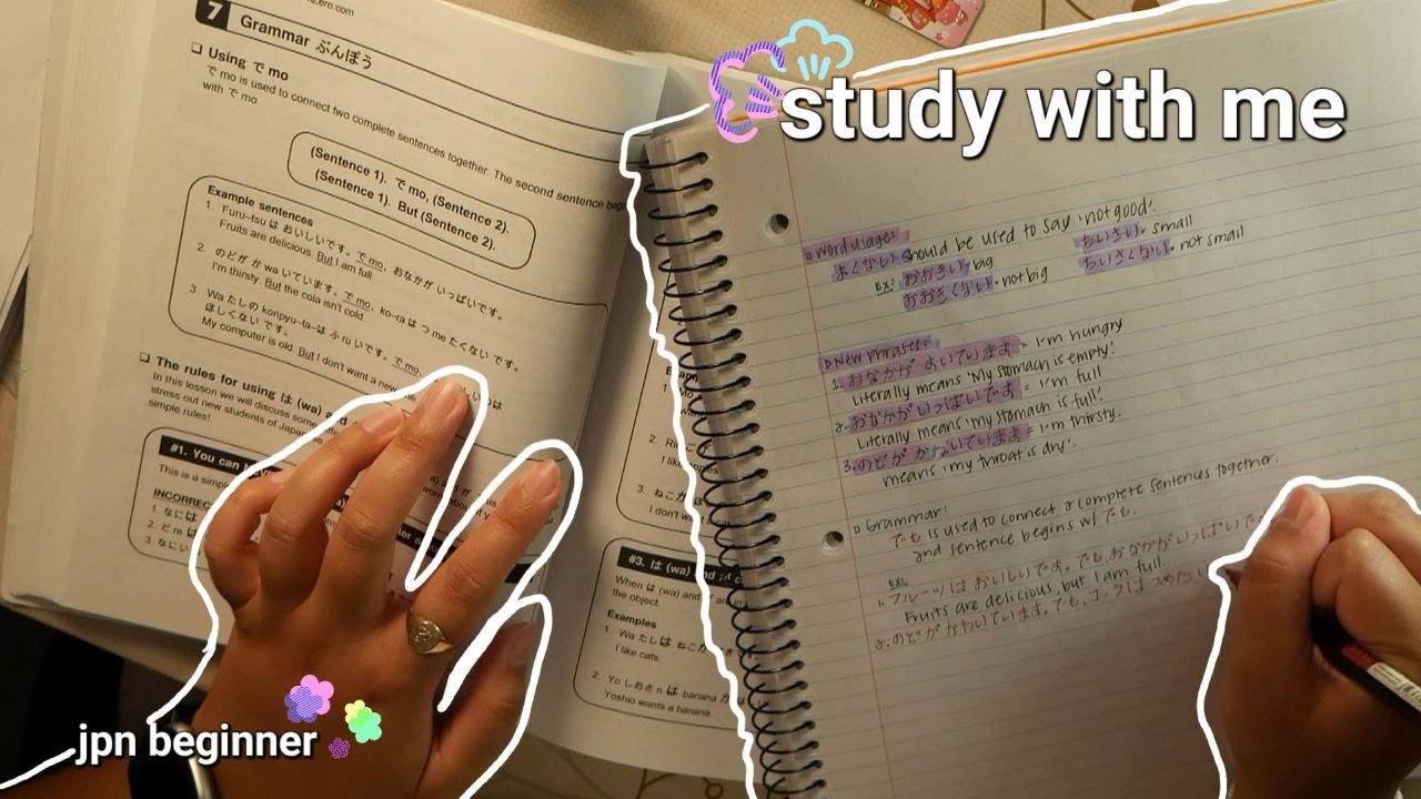 Study With Me | Studying Japanese Beginner | No Talking, Outdoor Noise ...