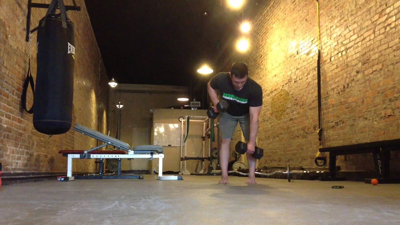 Two Arm DB Bent Over Row w/Alt Iso Hold - YouTube