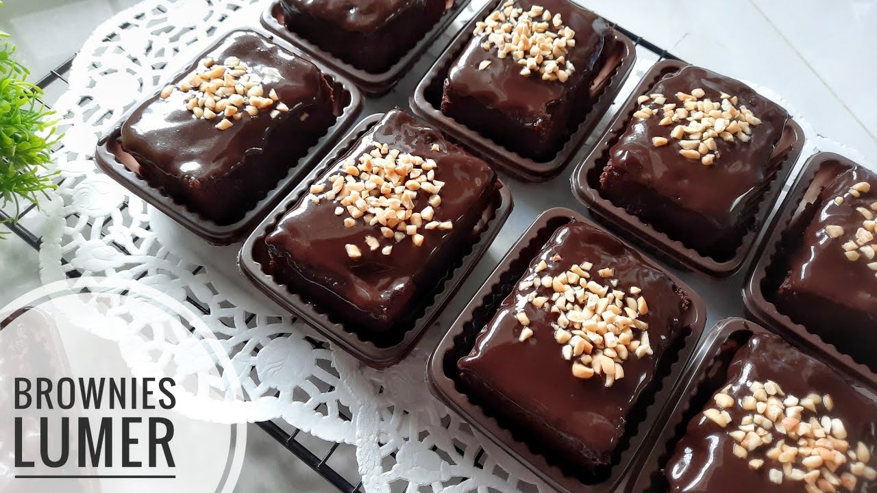 BROWNIES LUMER Tanpa Oven Super Lembut dan Enak Bisa Untuk Jualan - YouTube