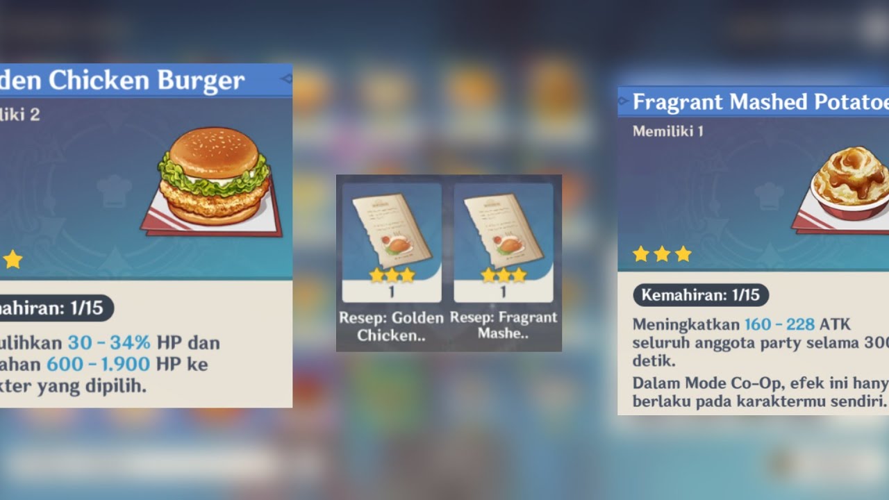 Cara mendapatkan resep golden chicken burger dan fragrant mashed ...