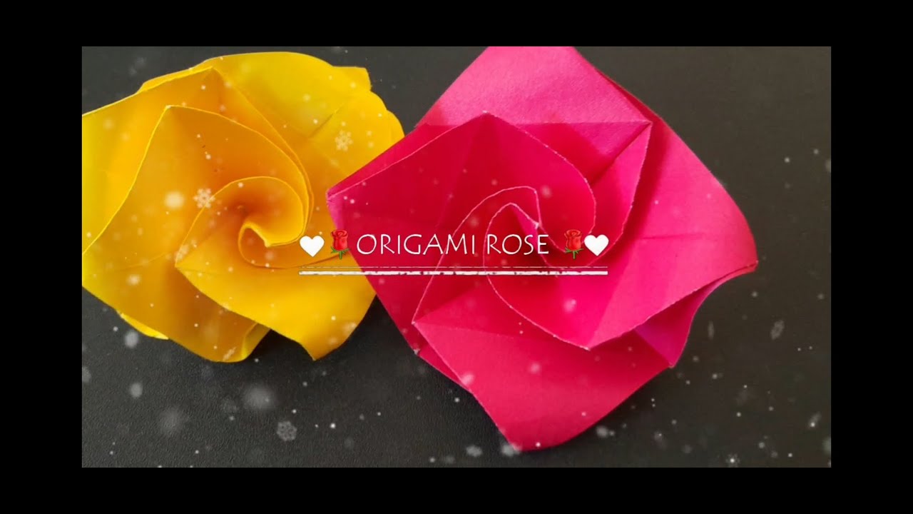 EASY ORIGAMI ROSE - YouTube