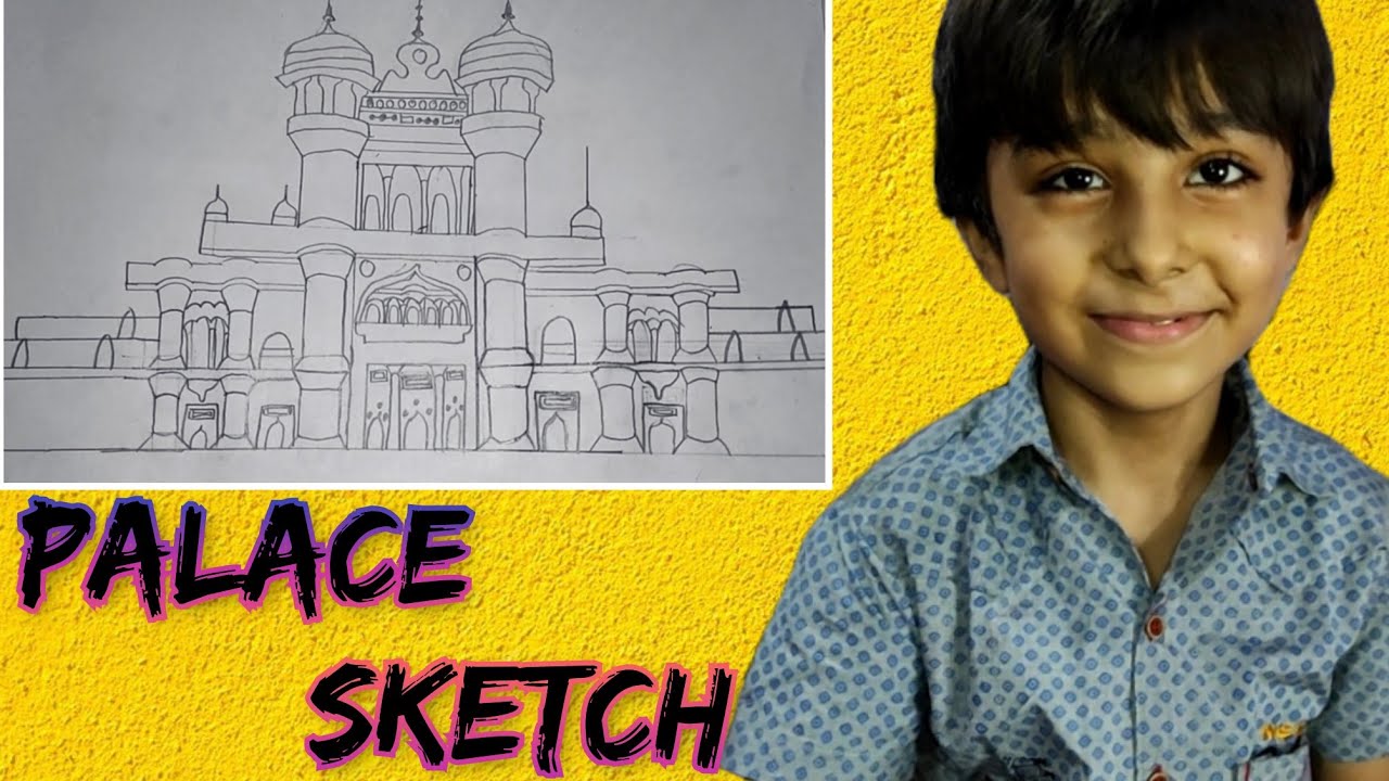How to draw a Palace|Eastern Palace Sketch| Palace drawing|Pencil Art ...