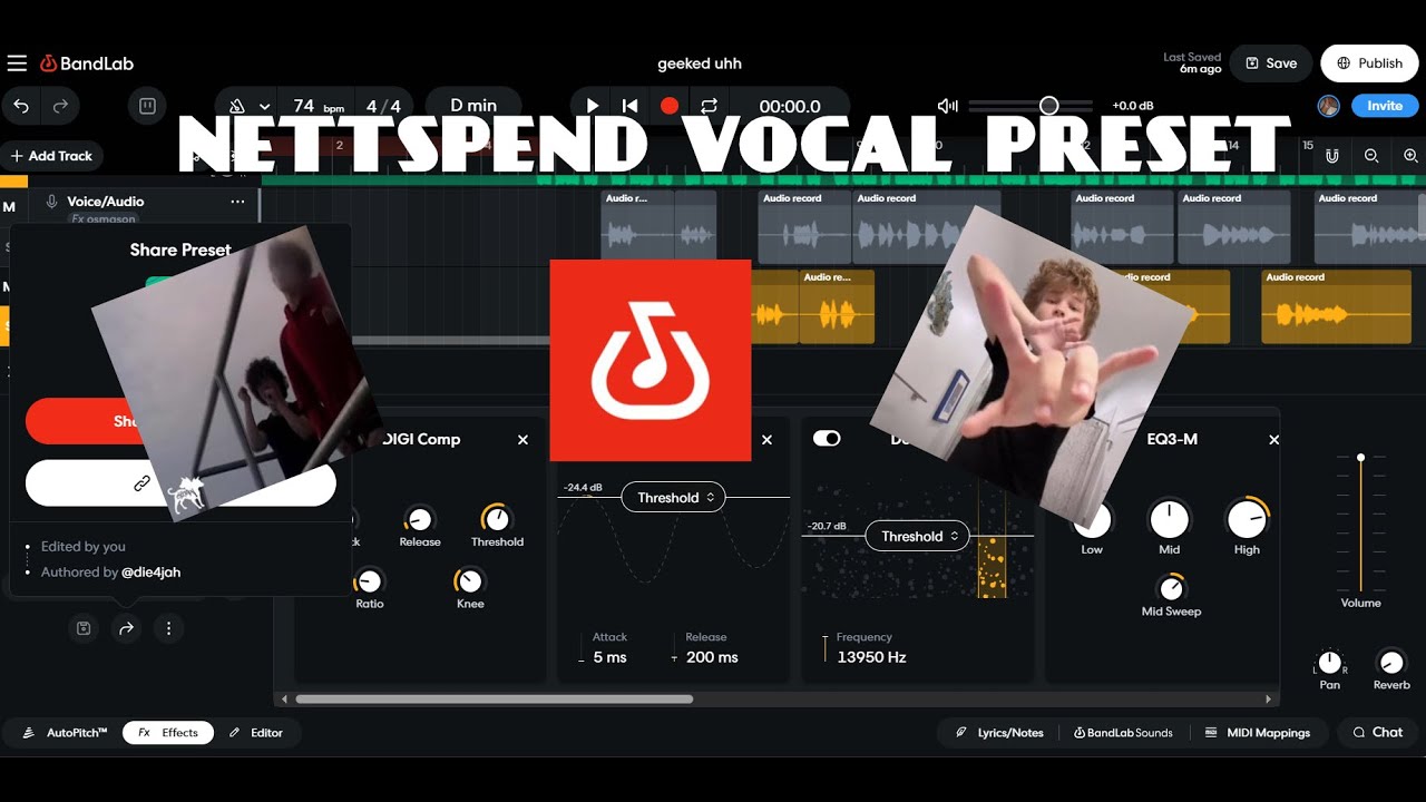 nettspend bandlab vocal preset in dec #nettspend - YouTube