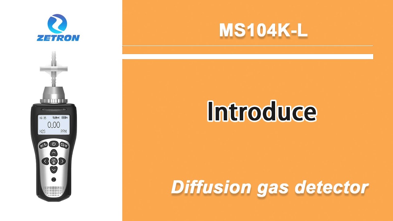MS104K-L Portable gas detector - YouTube