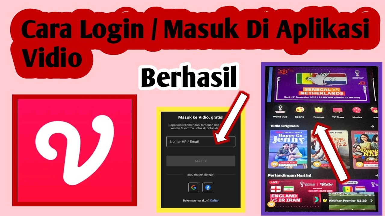 Cara Login Aplikasi Vidio | Cara Masuk Aplikasi Vidio - YouTube