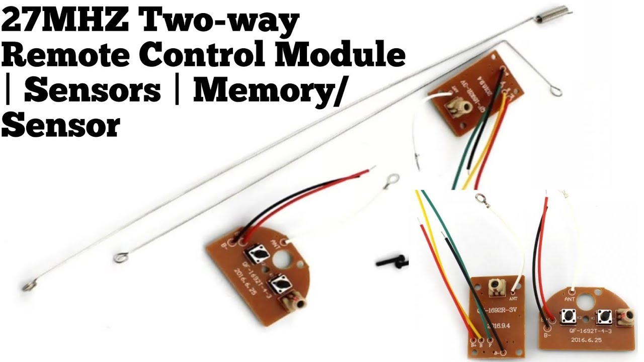 2CH RC Remote Control || 27MHz Two-way Remote Control Module Circuit ...