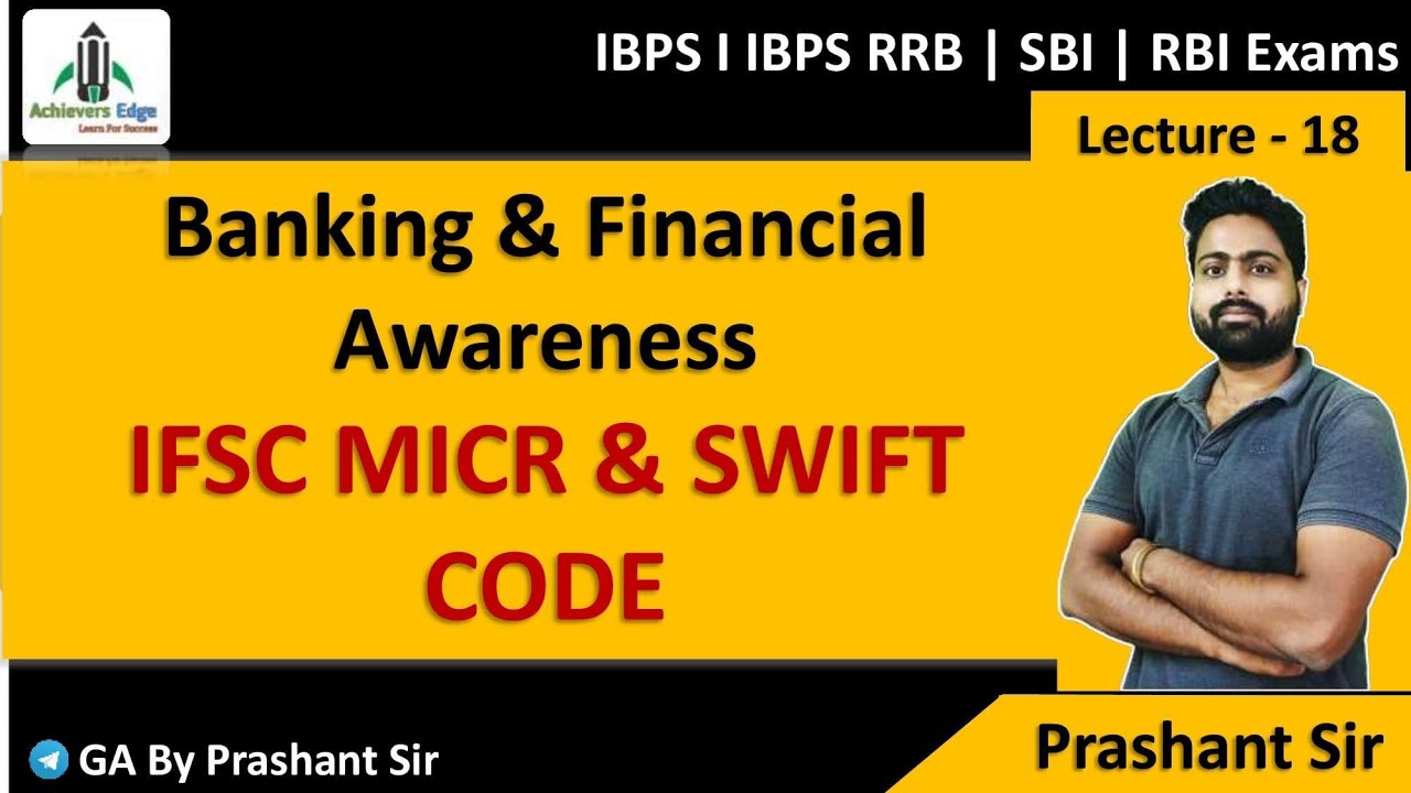 IFSC | MICR | SWIFT | Codes | By Prashant Sir - YouTube