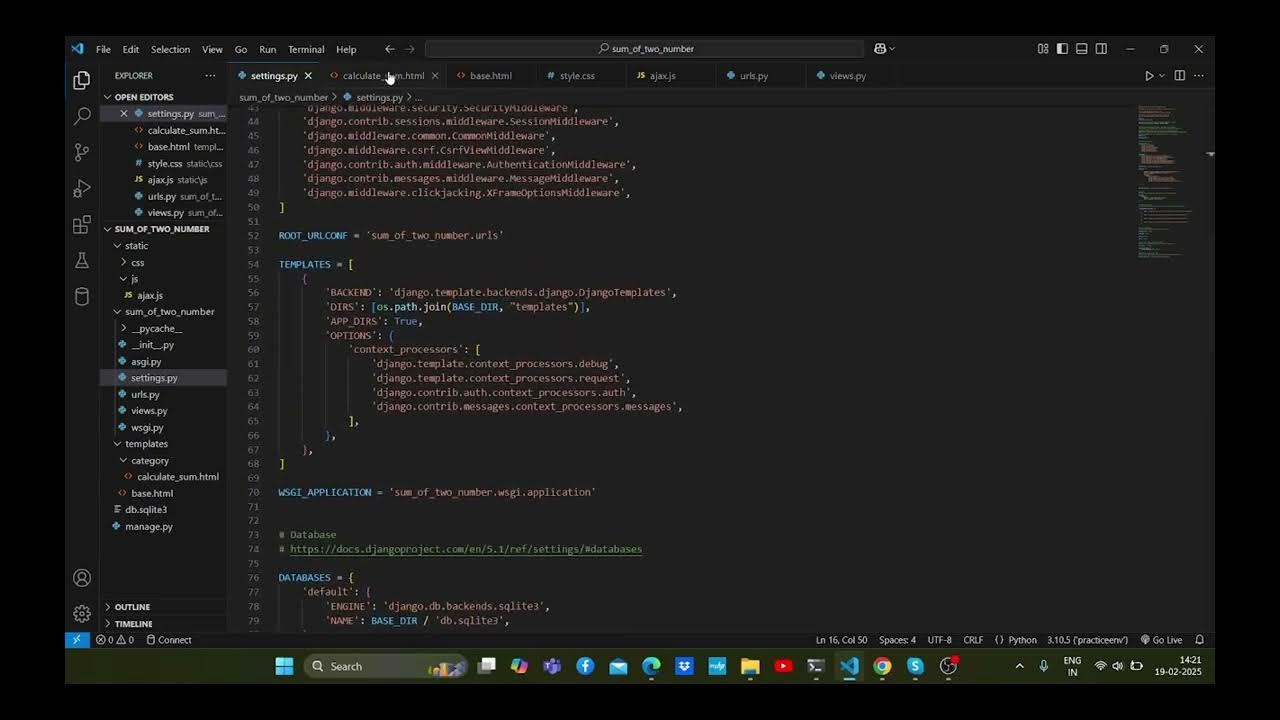 Django sum of two numbers - YouTube