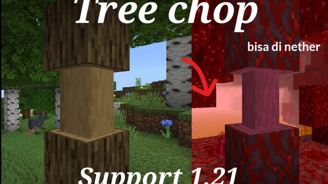 download addon tree chop support 1.21 - YouTube